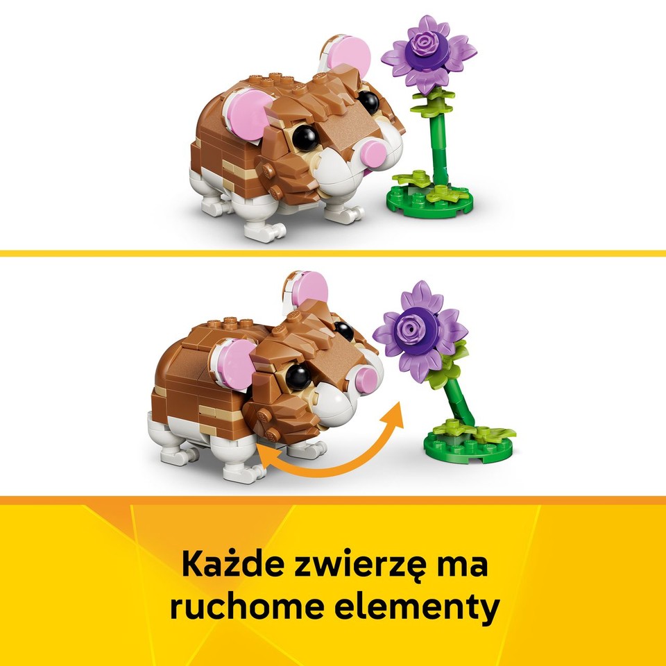 Creator 3 w 1 Uroczy chomik z kwiatkiem dla dzieci 31376 LEGO 1 sztuka ...
