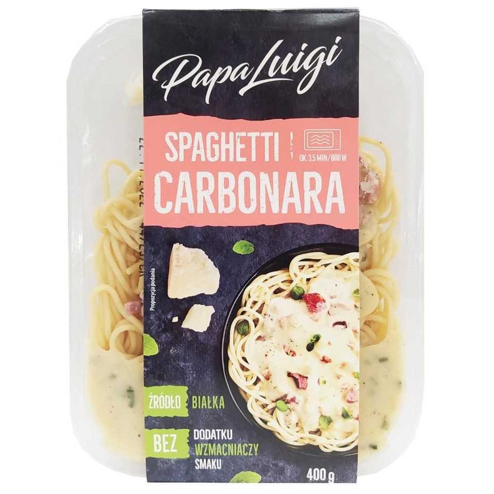 Spaghetti Carbonara Papa Luigi 400 g – AuchanPL Artykuły spożywcze ...